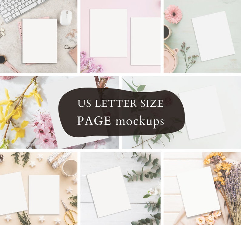 Mockup Printable US Letter Planner Page Mockup Etsy Listing Planner ...