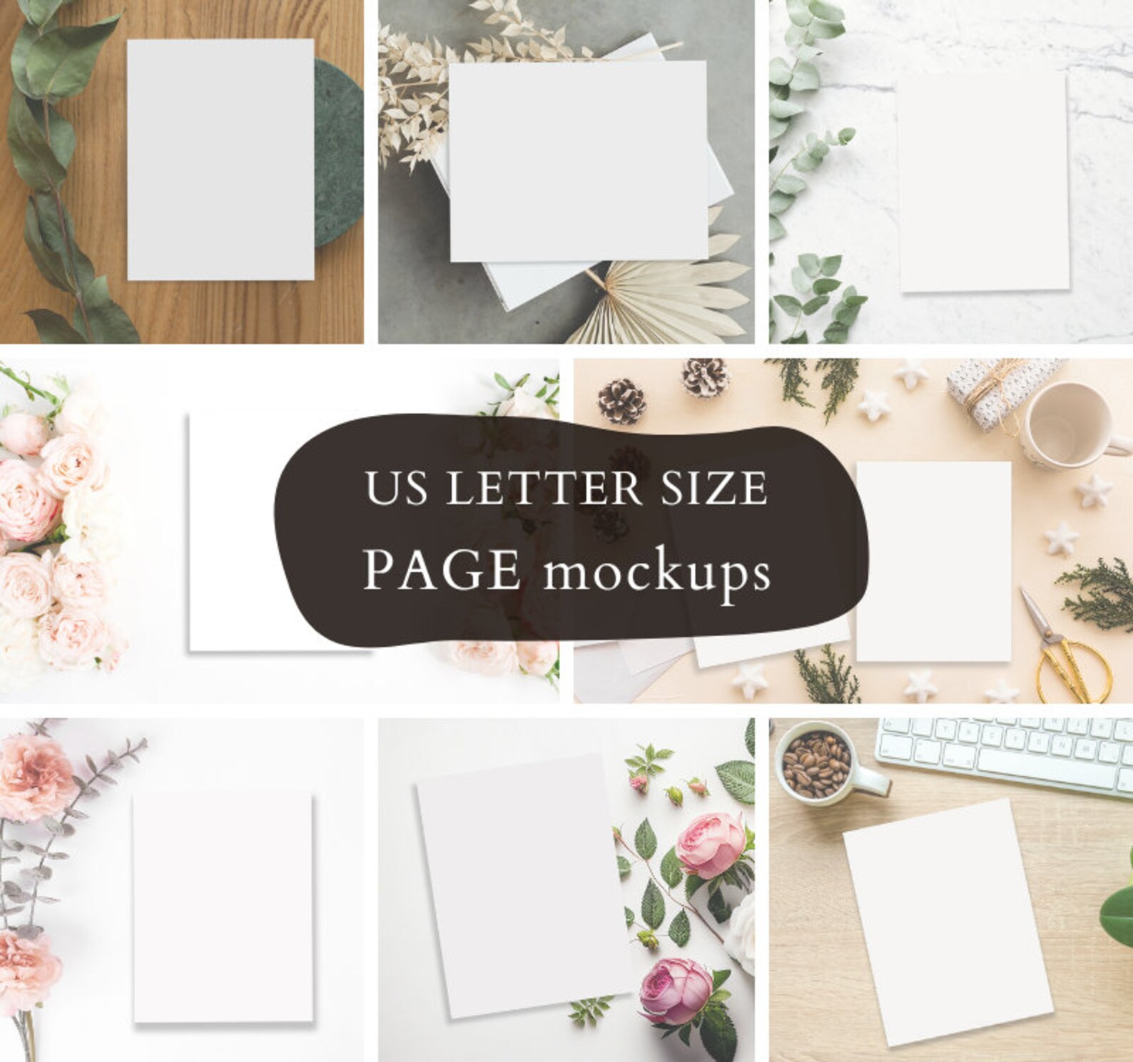 Mockup Printable US Letter Planner Page Mockup Etsy Listing Planner ...