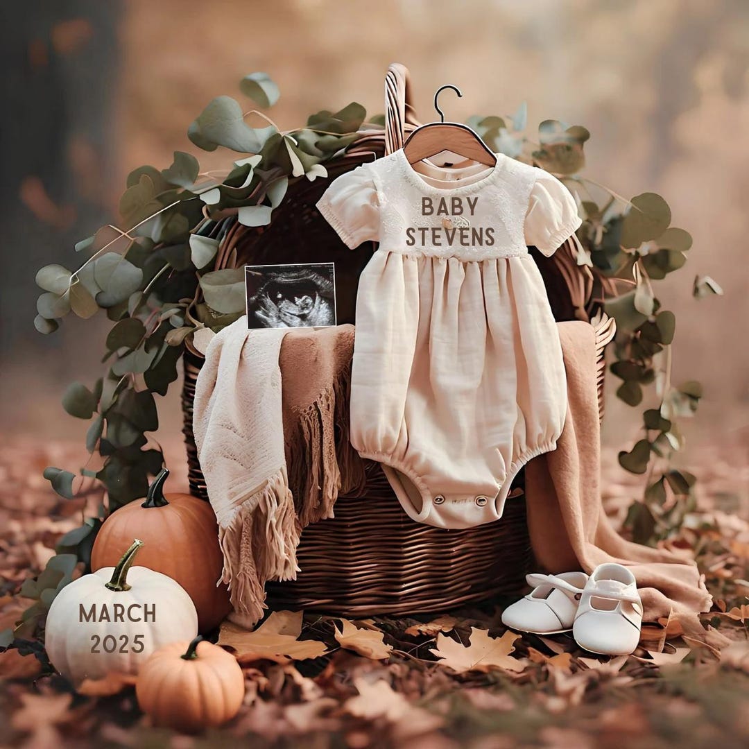 Fall Pregnancy Announcement Digital Girl, Girl Pregnancy Announcement ...