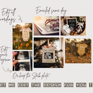 Wildflower Pregnancy Announcement: Gender Neutral Template (digital) - Etsy