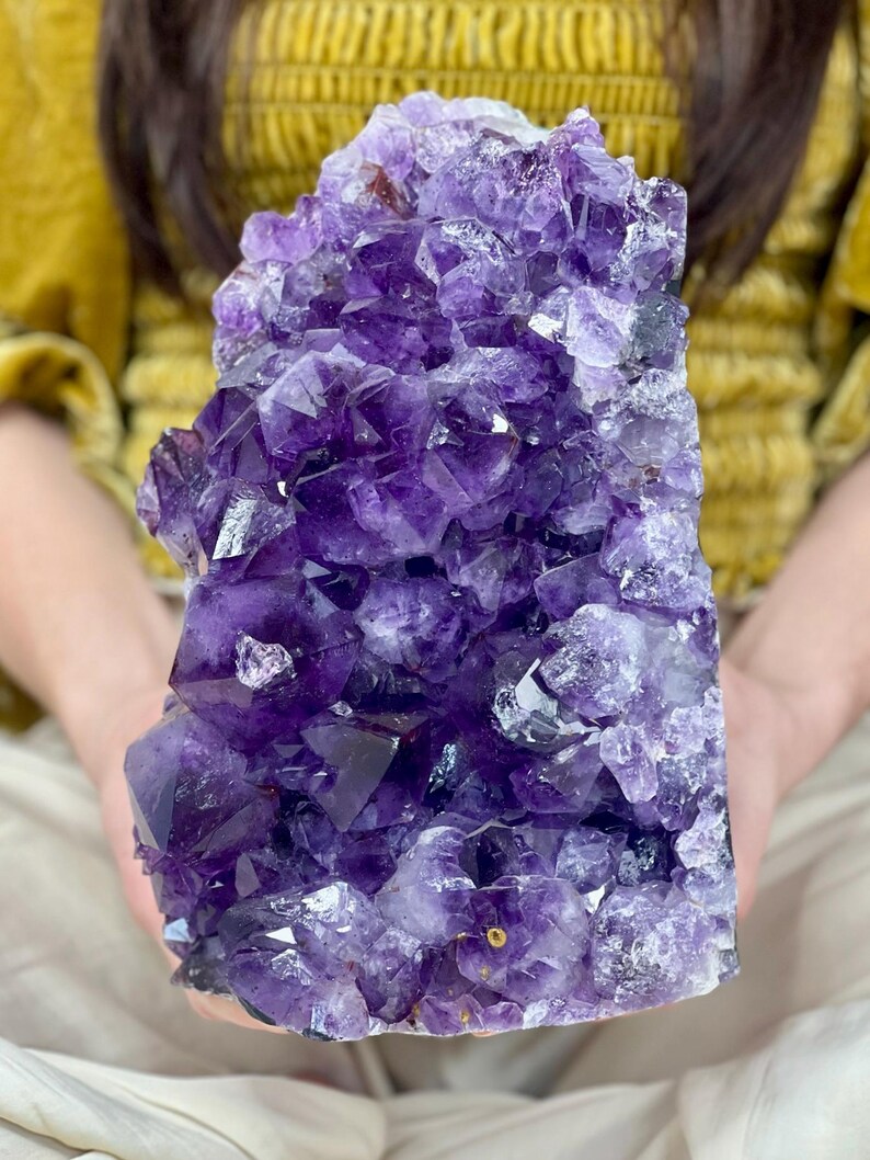 Large Deep Purple Amethyst Cluster – Natural Statement Crystal From ...