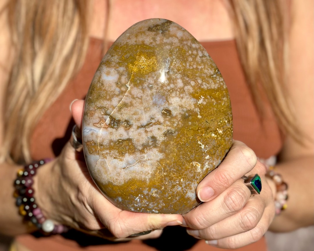Ocean Jasper Free Form, Polished Sea Jasper Crystal, Natural Self ...