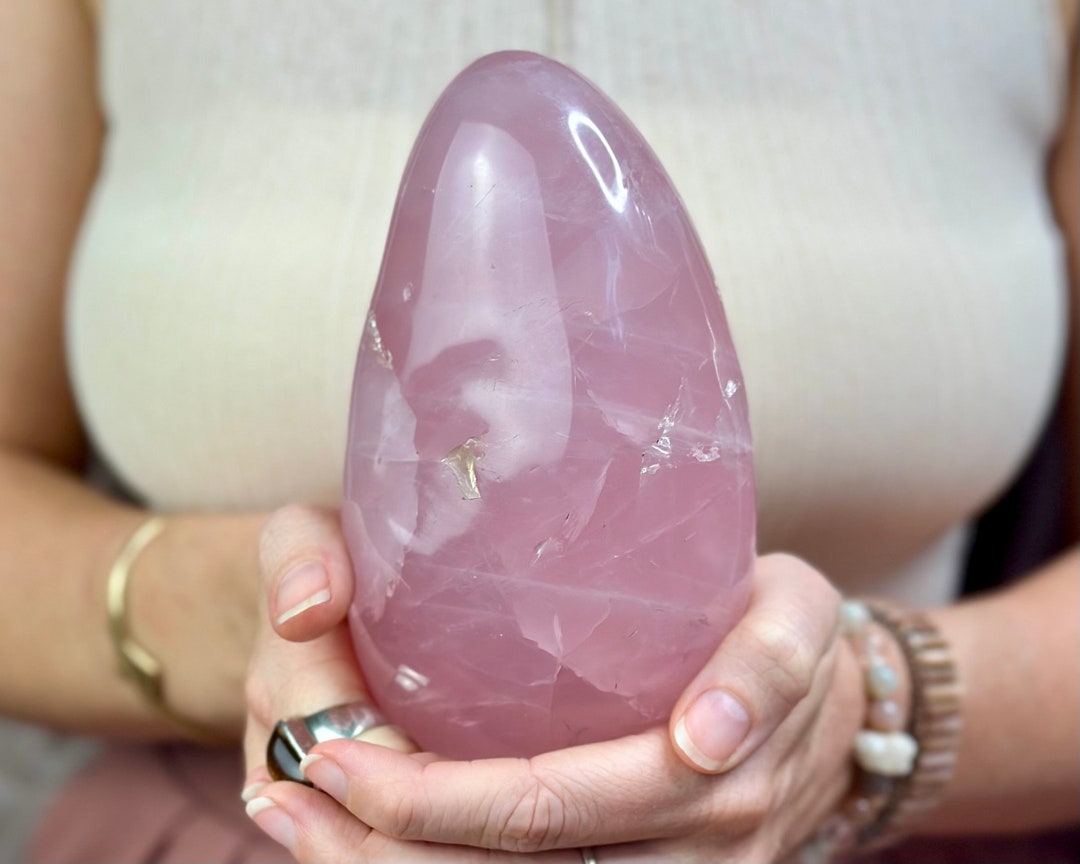 Beautiful Rose Quartz Freeform, Natural Polished Self-standing Rose ...