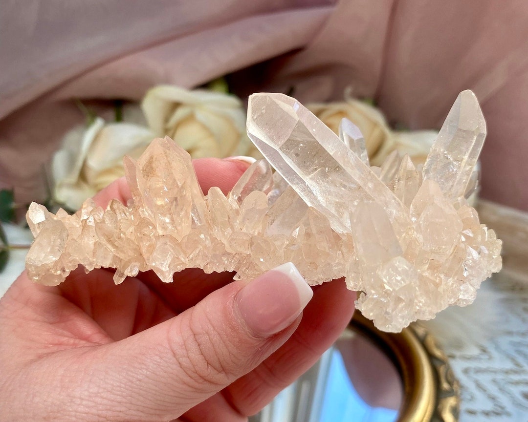 Mesmerizing Pink Himalayan Quartz Cluster Rare Samadhi Quartz Crystal ...
