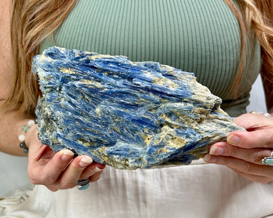 Magnificent Natural Brazilian Blue Kyanite Specimen – Raw Crystal ...