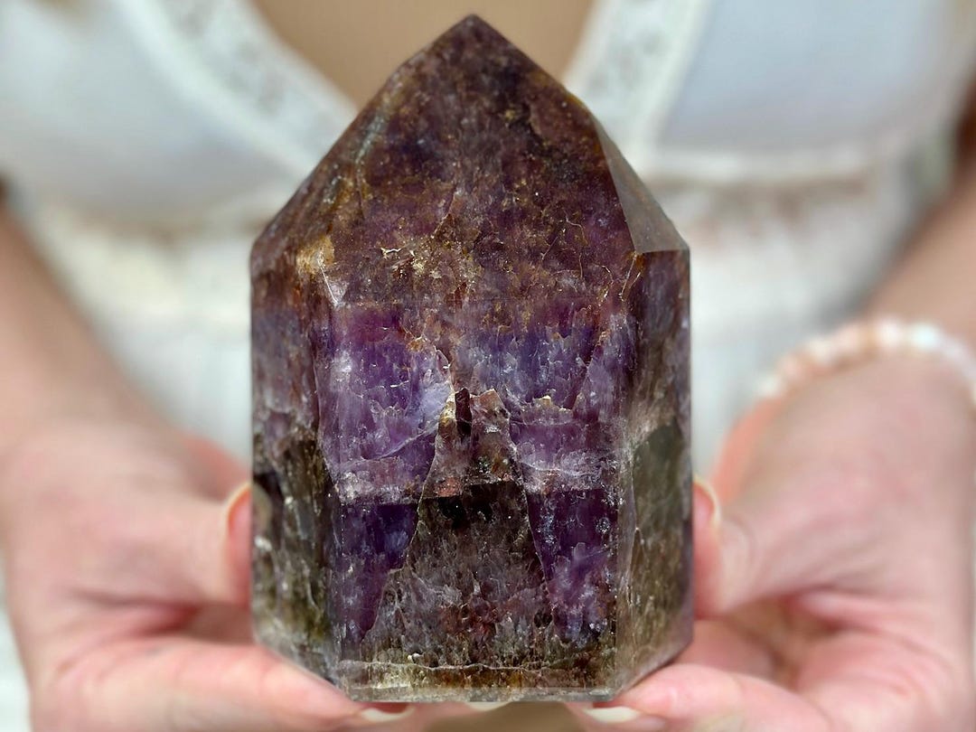 Super 7 Crystal Specimen, Hand-polished Super Seven Mineral Gemstone ...