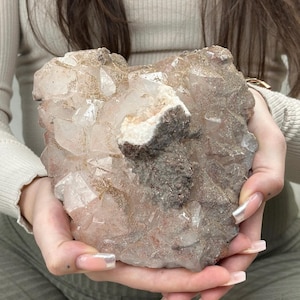 Large Moroccan Quartz Cluster With Stunning Calcite and Hematite ...
