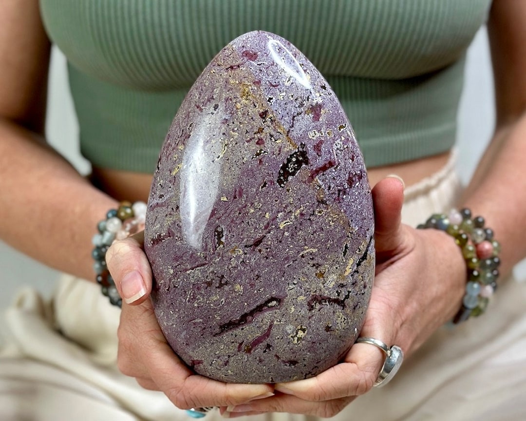 Purple Ocean Jasper Freeform From Madagascar, Polished Orbicular Sea ...