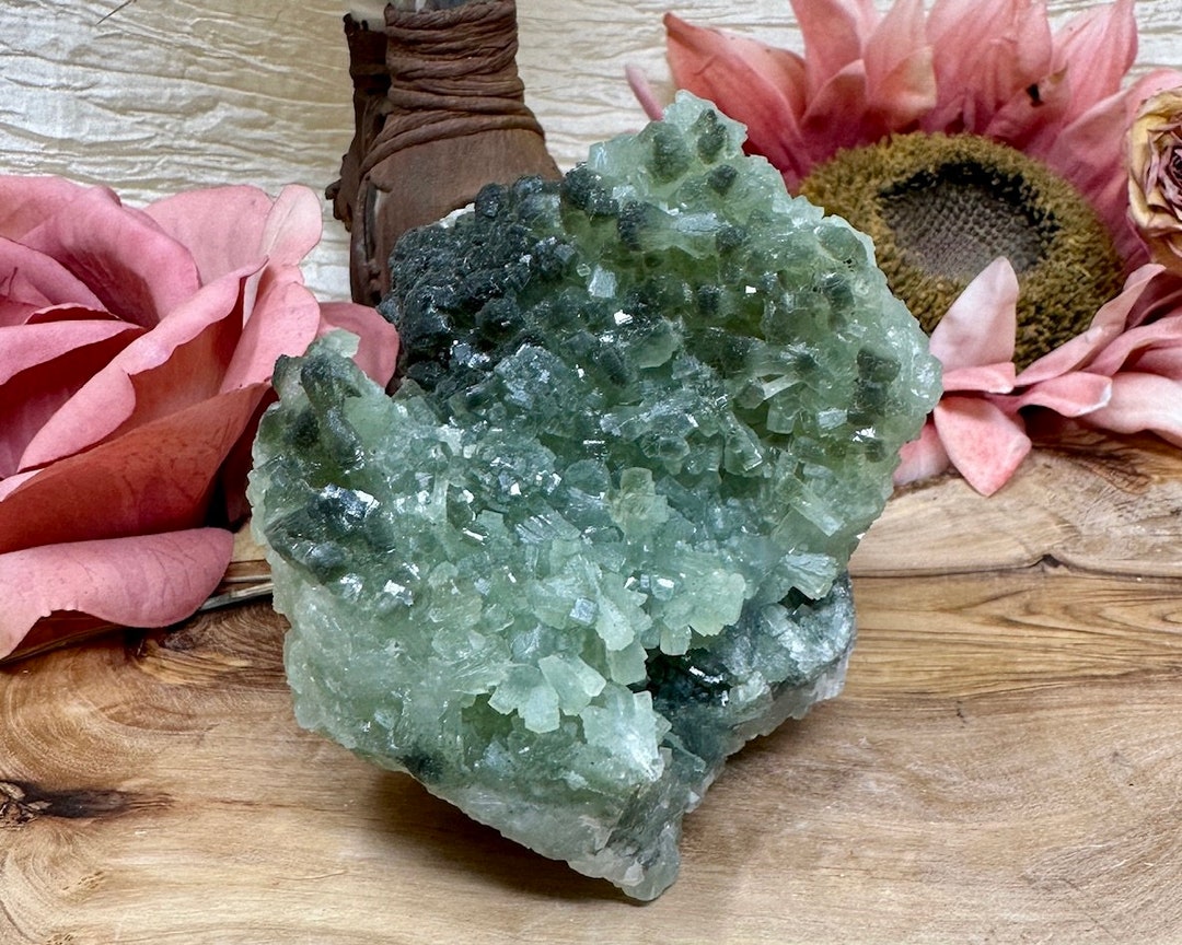 Beautiful Prehnite Crystal Specimen From Morocco, Raw Green Prehnite ...