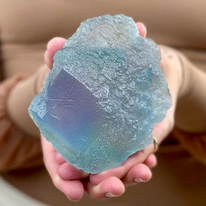 Rare Blue Fluorite Crystal From Fujian, China – Raw Natural Formation ...