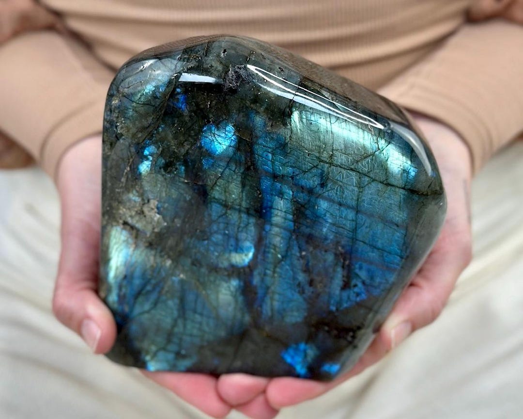 Madagascar Labradorite Freeform | Polished Gemstone Display ...