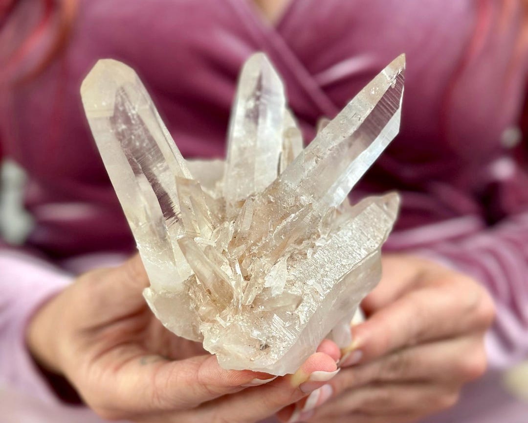 Himalayan Clear Quartz Crystal Cluster | Natural Terminated Specimen - Etsy
