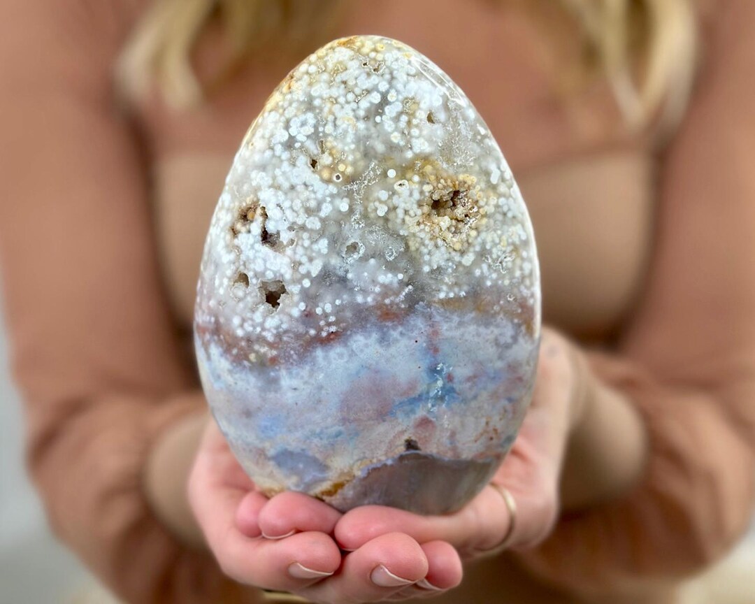 Rare Ocean Jasper Freeform From Madagascar – Orbicular Patterns, High ...