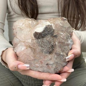 Large Moroccan Quartz Cluster With Stunning Calcite and Hematite ...