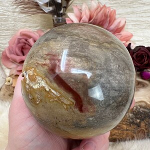 Hand-picked Ocean Jasper Sphere | Natural Healing Stone for Balance ...