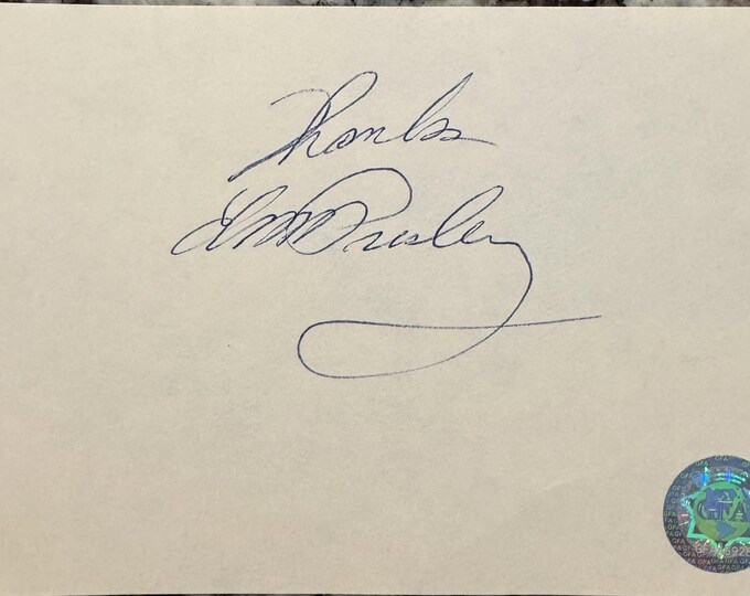 Elvis Presley Original Autographed 4x6 Inch Sheet (COA) - Etsy