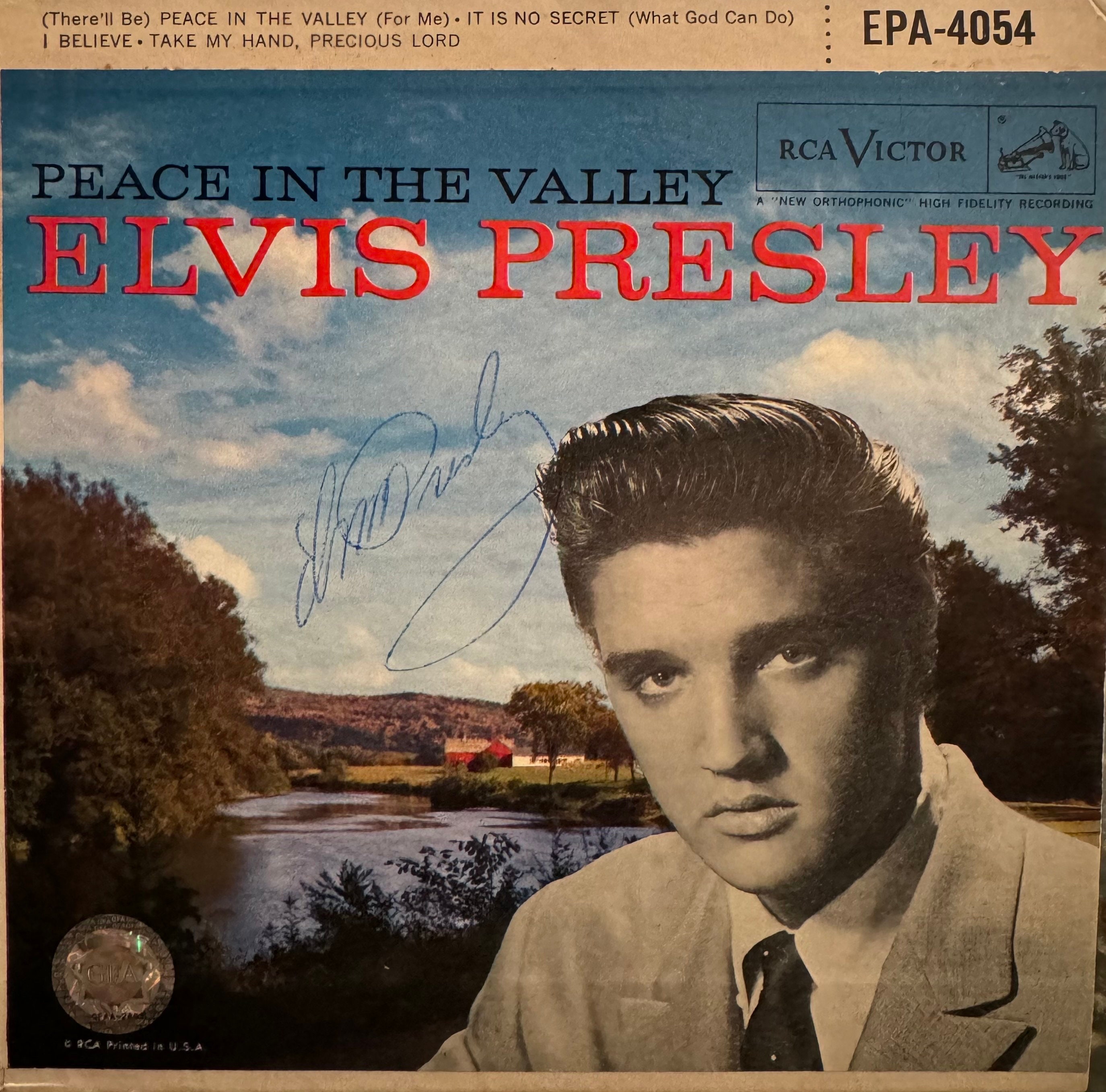 Elvis Presley Autographed peace in the Valley 45 RPM Cover COA - Etsy