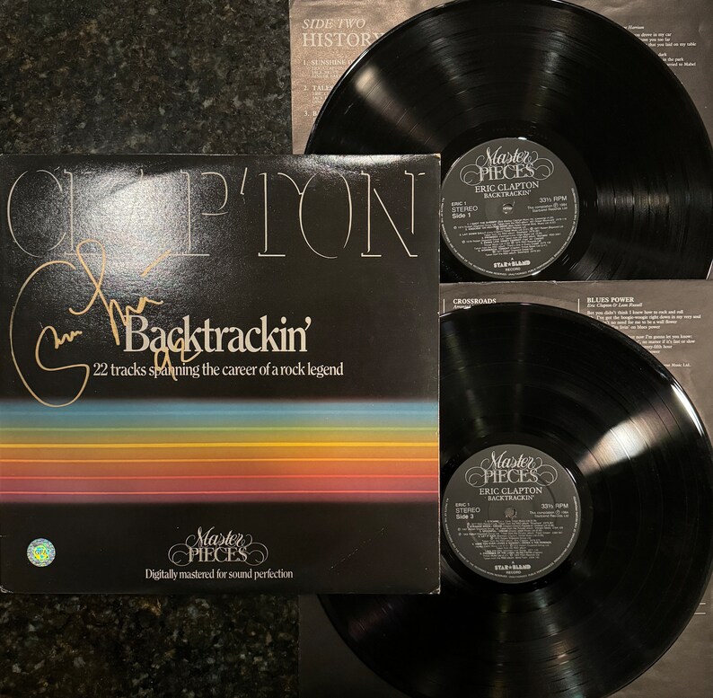 Eric Clapton Original Autographed backtrackin LP Cover COA - Etsy