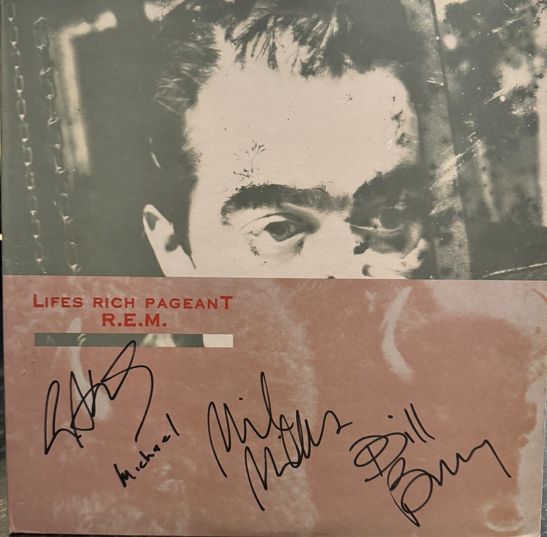 REM Original Autographed "lifes Rich Pageant" LP Cover - Etsy