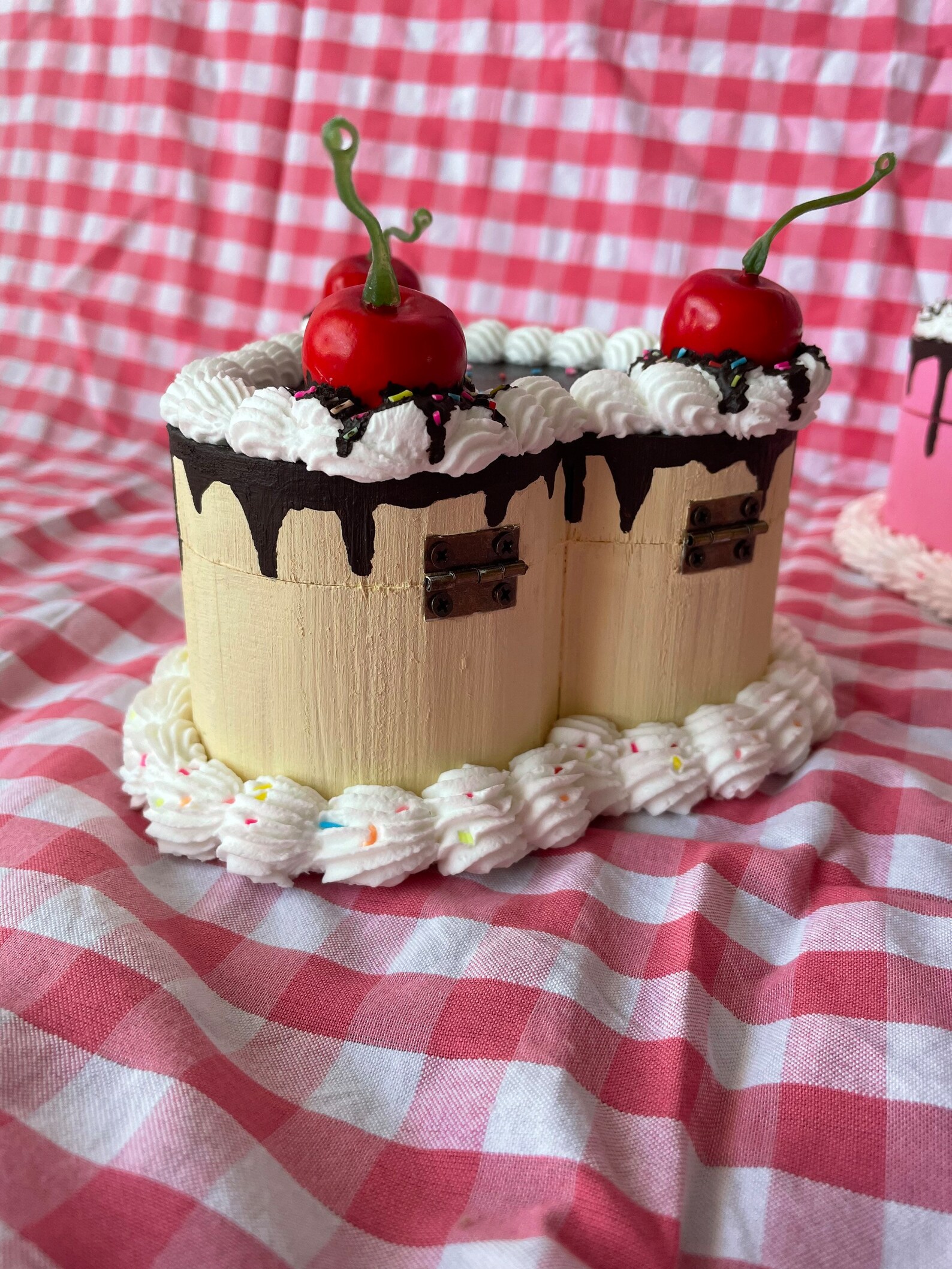 Heart Fake Cake Ice Cream Cake Trinket Box - Etsy