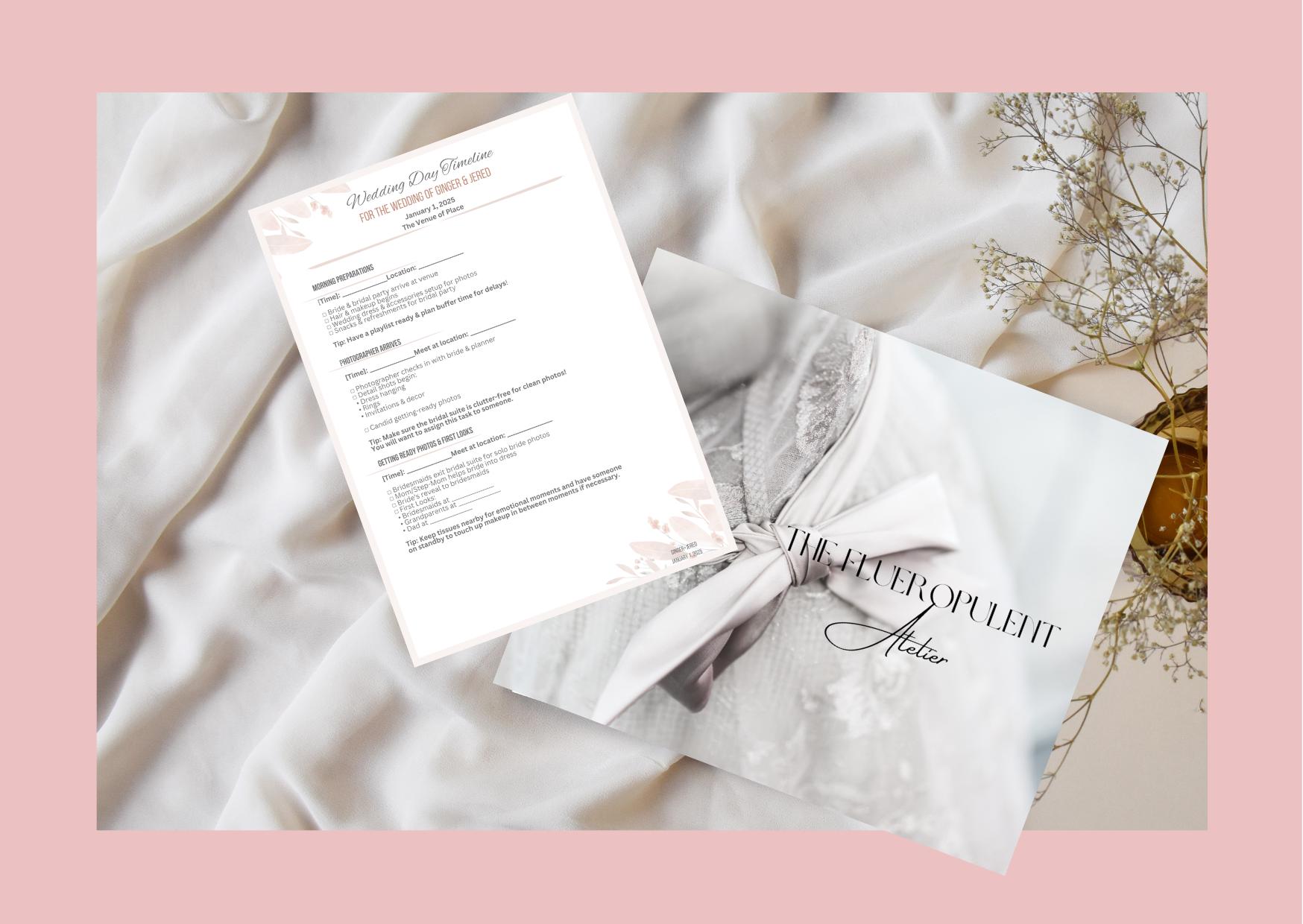 Editable Wedding Day Timeline Template (canva & PDF) - Etsy