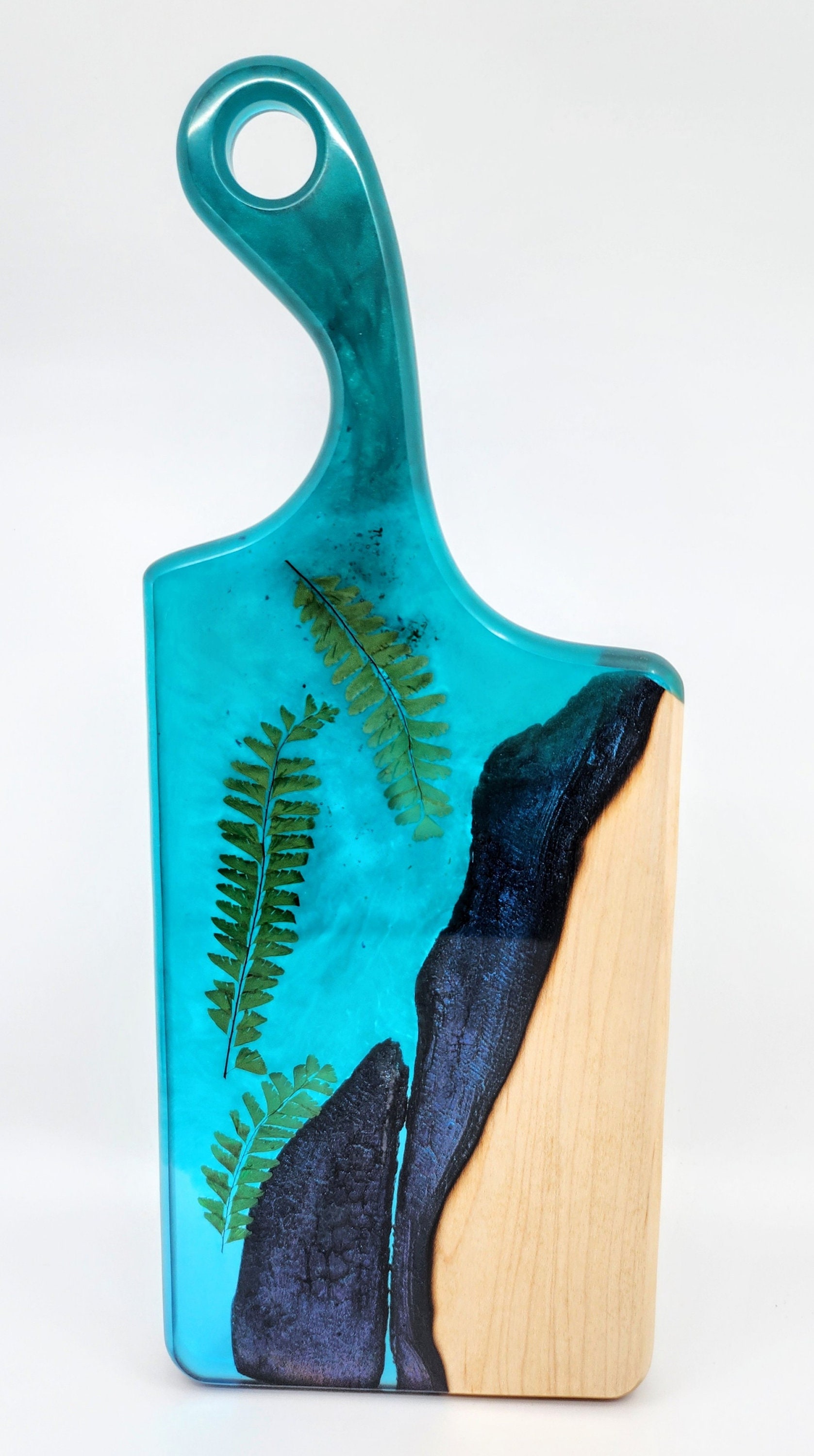 Food Safe Resin and Maple Fern Serving Board - Etsy