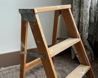 Vintage Small Wood Ladder - Etsy