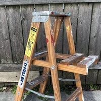 Vintage Wooden Step Stool, Blue Step Ladder - Etsy