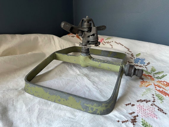Vintage Lawn Sprinkler: Rain Bird Army Avocado Chippy Painted | Etsy