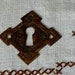 Vintage Keyhole : Brass Key Hole Escutcheon Square Gothic Diamond ...