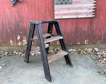 Vintage Ladder: Small Mini Compact Three Step Two-sided A | Etsy