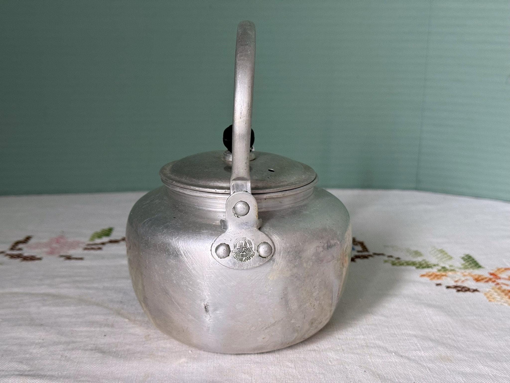 Vintage Tea Pot : Aluminum 2 Cup Water Kettle Grease Melter Canister ...