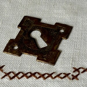Vintage Keyhole : Brass Key Hole Escutcheon Square Gothic Diamond ...