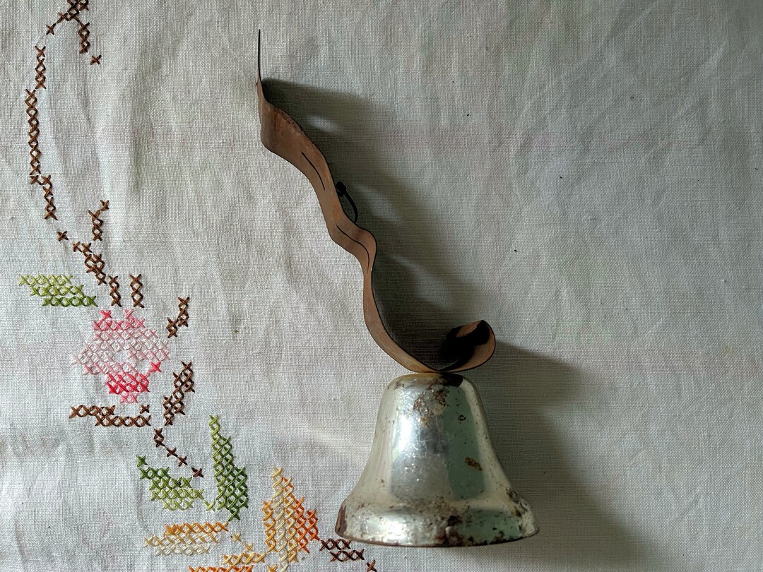 Vintage Bell : Chromed Metal Servant Call Shop Store Ringing Ring Door ...