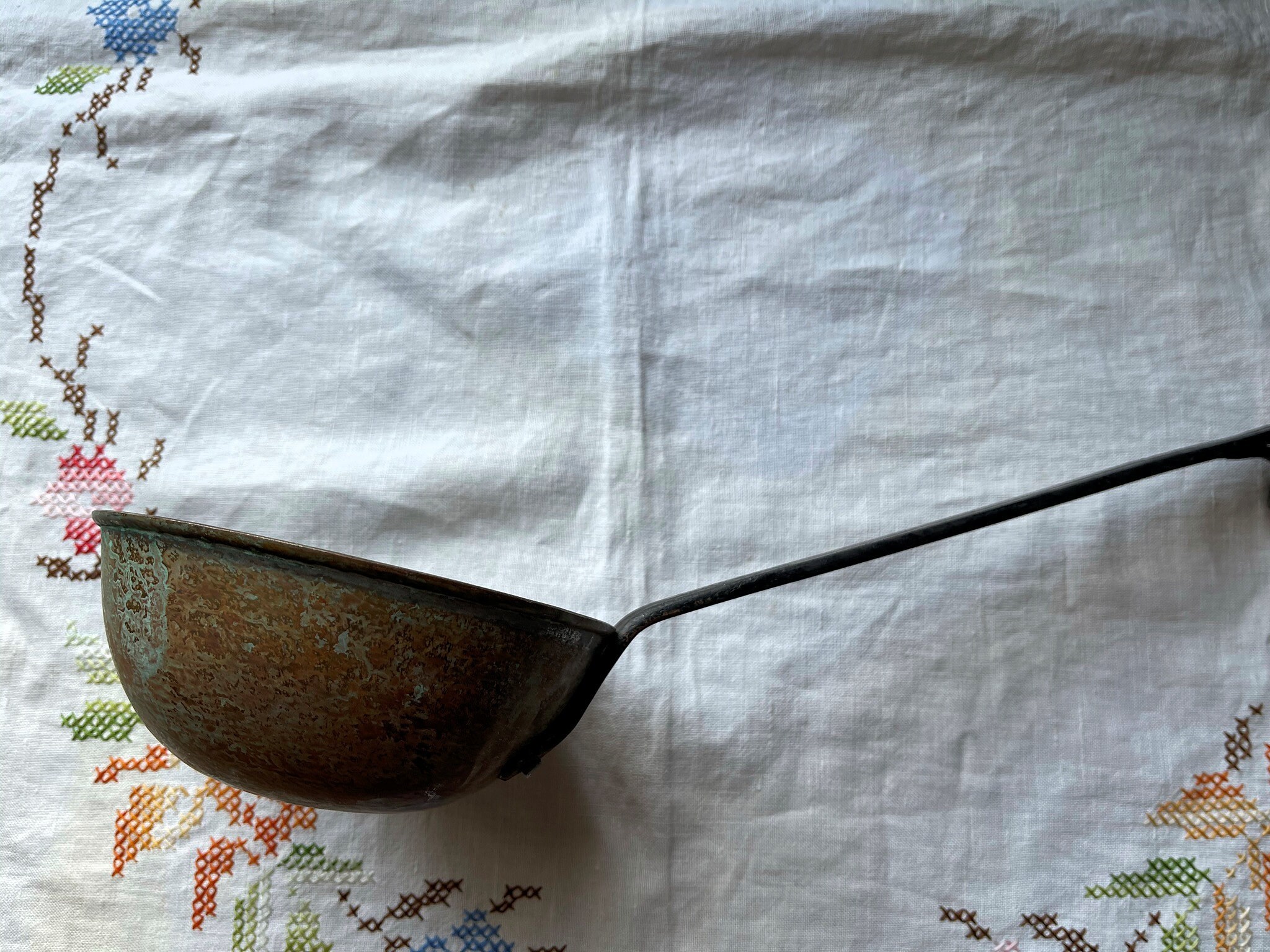 Vintage Dipper: Oversized Hand Forged Copper Tin Silver Lined - Etsy