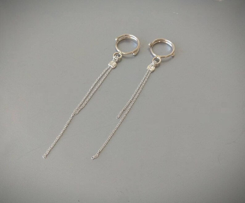 2 Silver Chain Nipple Rings Non Piercing Silver Nipple Rings - Etsy
