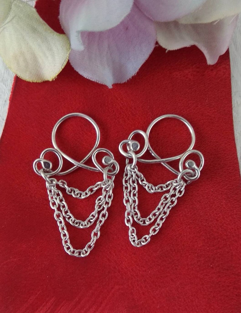 Nipple Chains Non Piercing Nipple Ring - Etsy