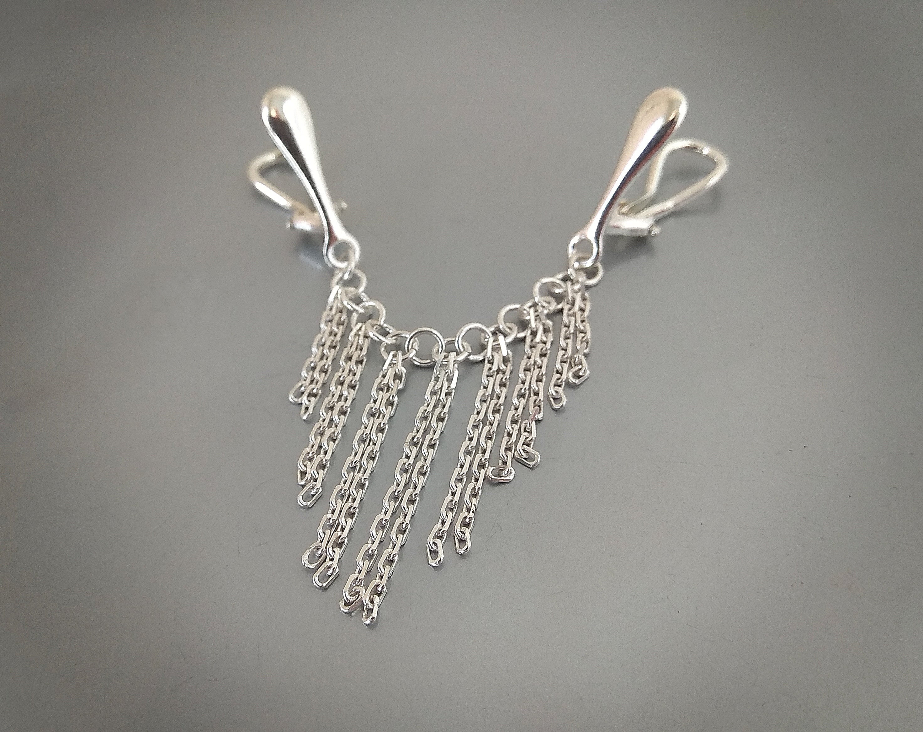 Erotic Vaginal Jewelryfake Body Piercing With Silver Chains Etsy