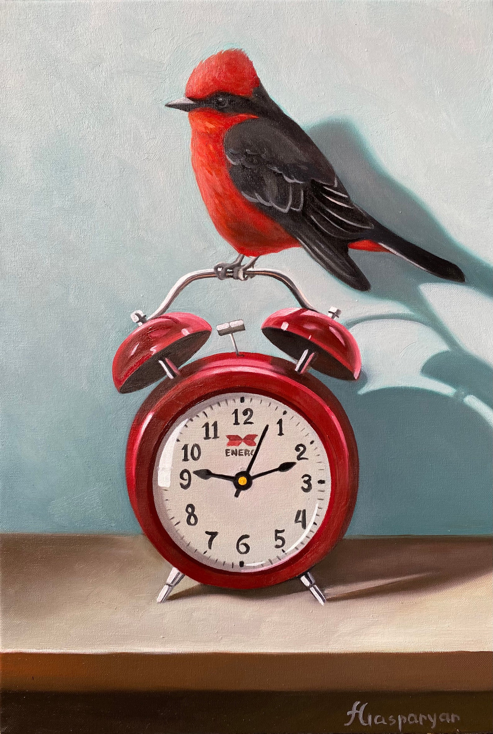 Still Life With Bird and Clock - Etsy