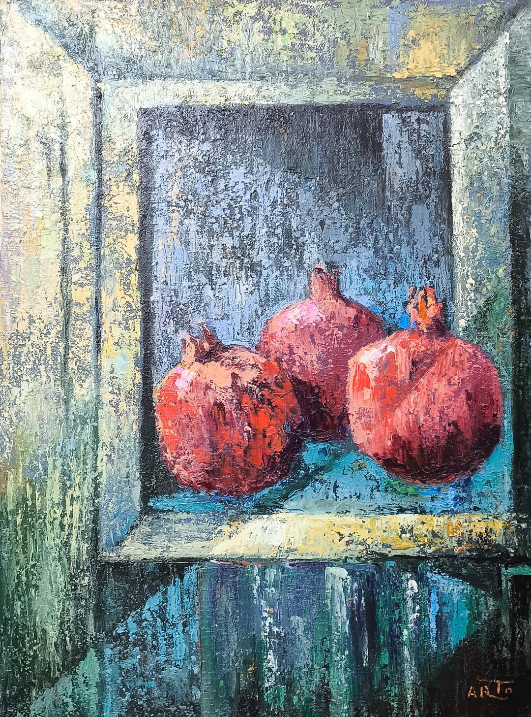 Still Life in Texture (11.8x15.7in, Oil/canvas, Ready to Hang ...