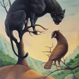 The Battle of Nature (23.6x31.5in, Oil/canvas, Ready to Hang ...