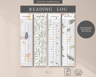 A Year of Books Bookmark Reading Tracker Reading Log Book Log Printable ...