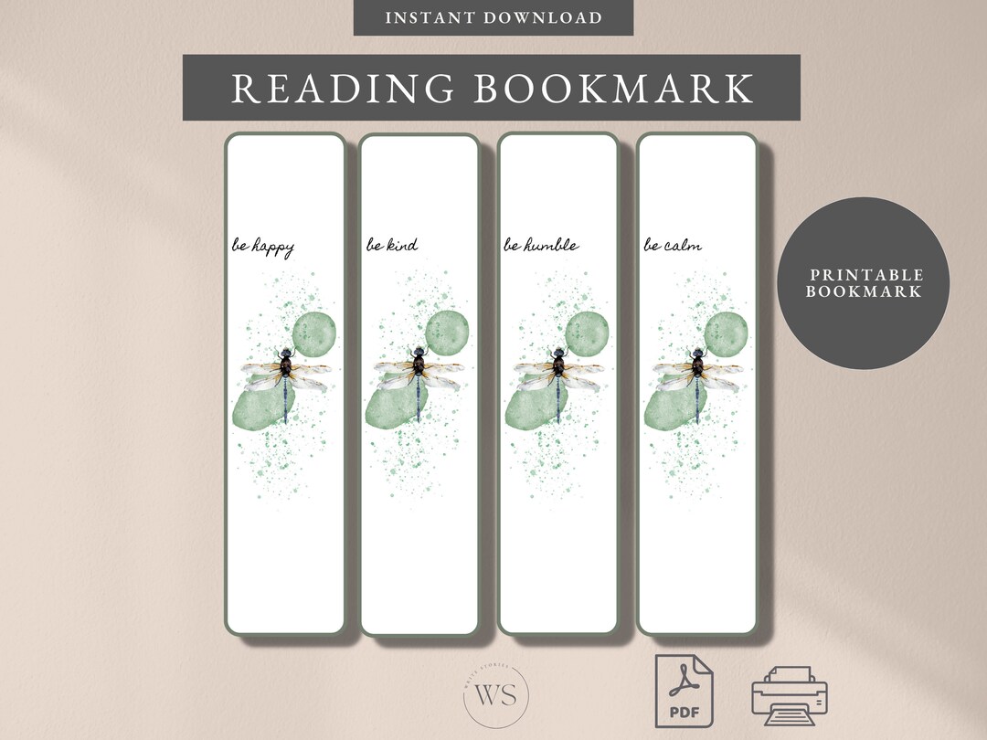 Reading Bookmark Reading Lover Printable Bookmark - Etsy