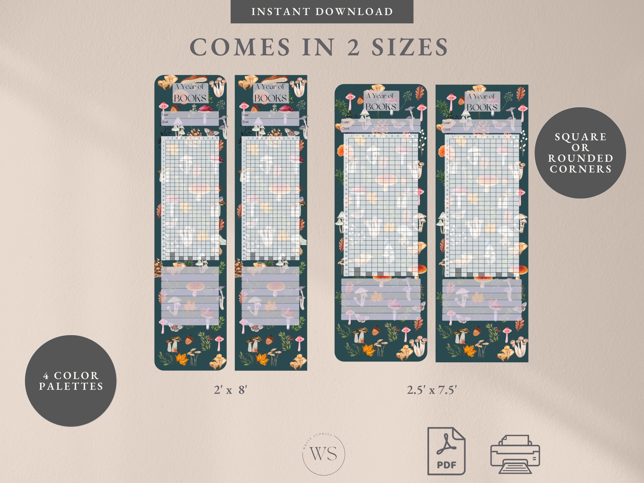 A Year of Books Bookmark Reading Tracker Reading Log - Etsy