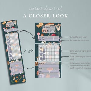 A Year of Books | Bookmark | Reading Tracker | Reading Log | Book Log ...