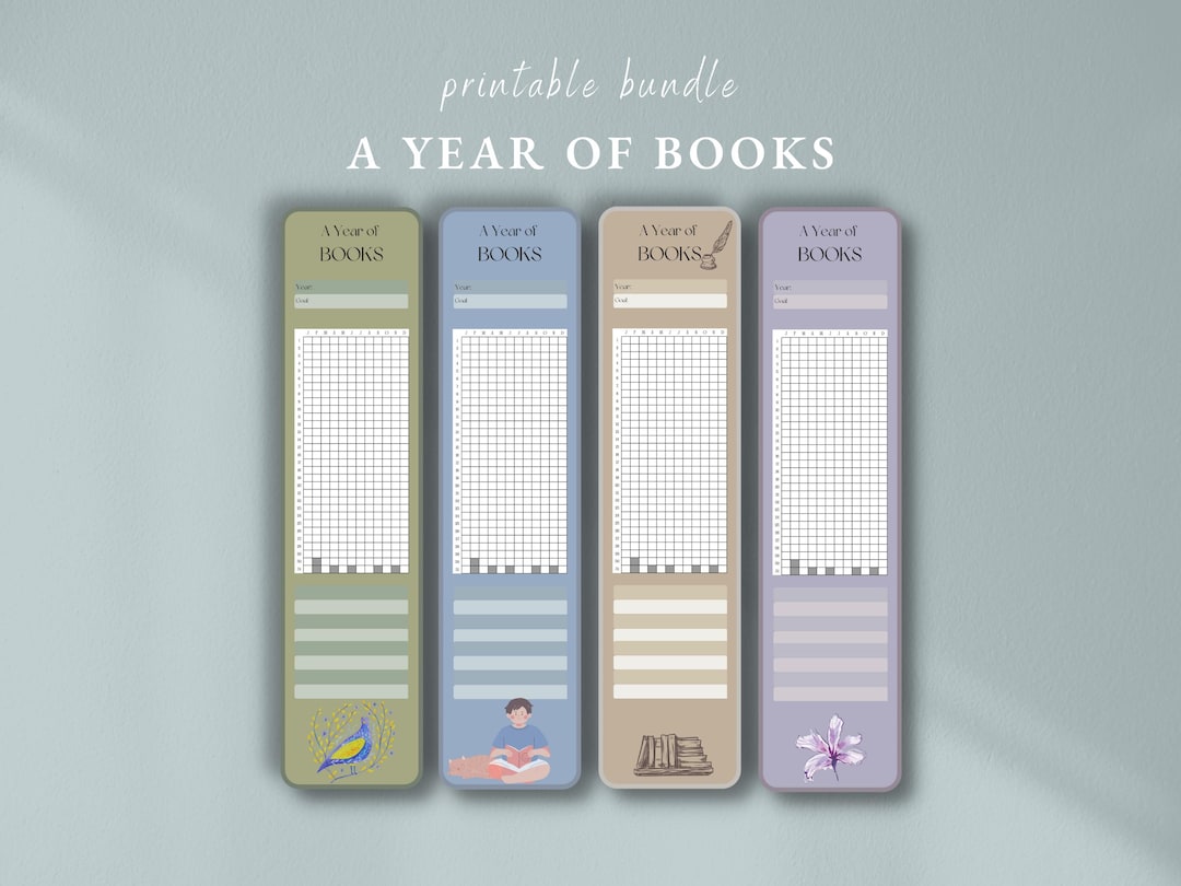 A Year of Books | Bookmark | Reading Tracker | Reading Log | Book Log ...