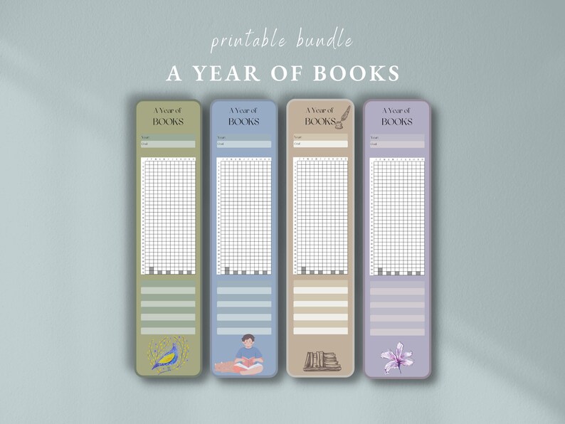 A Year of Books | Bookmark | Reading Tracker | Reading Log | Book Log ...