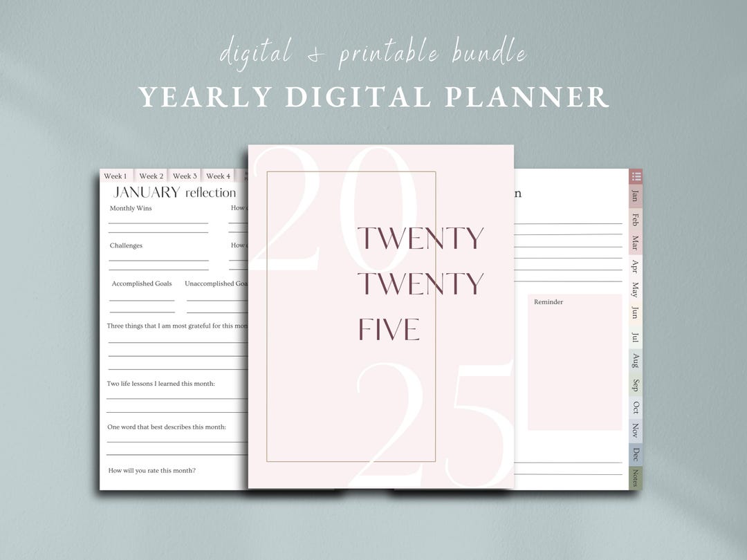 2025 Digital Planner | Tablet Planner | Yearly Digital Planner | 2025 ...