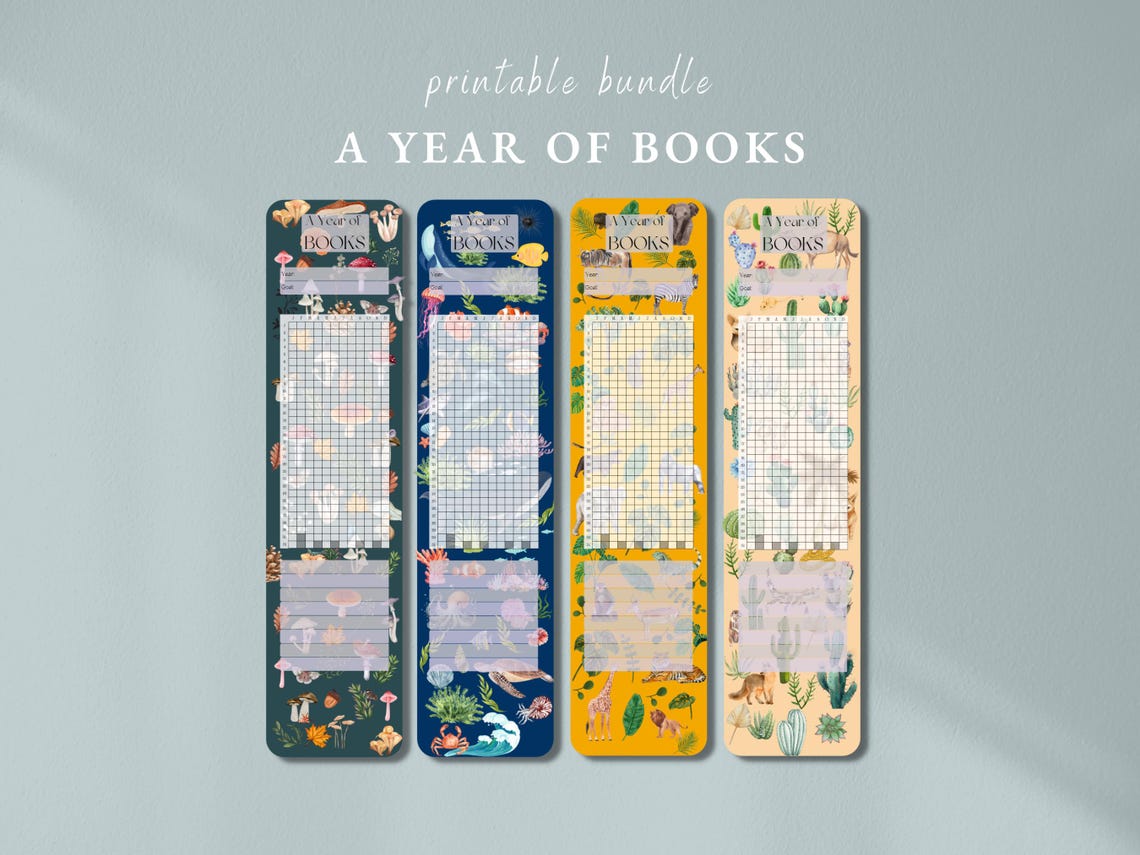 A Year of Books | Bookmark | Reading Tracker | Reading Log | Book Log ...