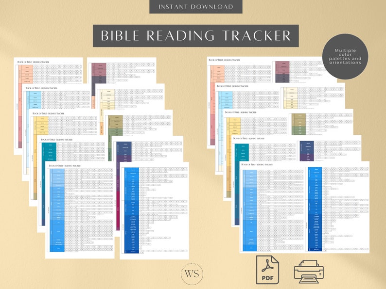Bible Reading Log Books of the Bible Printable Reading Tracker Bible ...